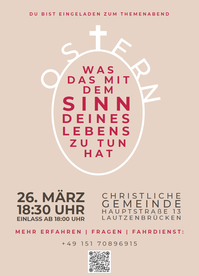 Themenabend Ostern - Was das mit dem Sinn deines Lebens zu tun hat | VG ...